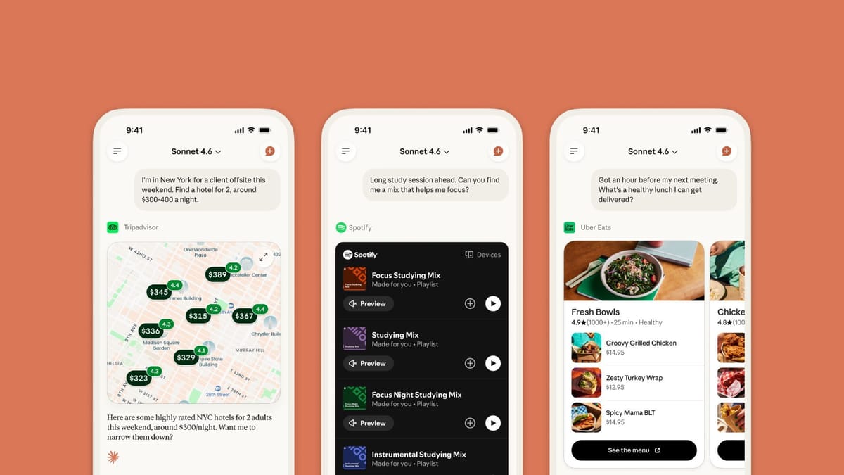 Claude Taps Spotify, Uber, TurboTax in AI Assistant War | The Tech Buzz