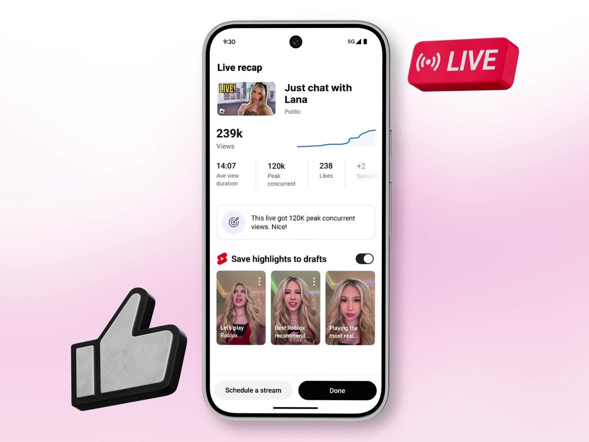 YouTube drops biggest livestream overhaul with AI highlights + dual ...